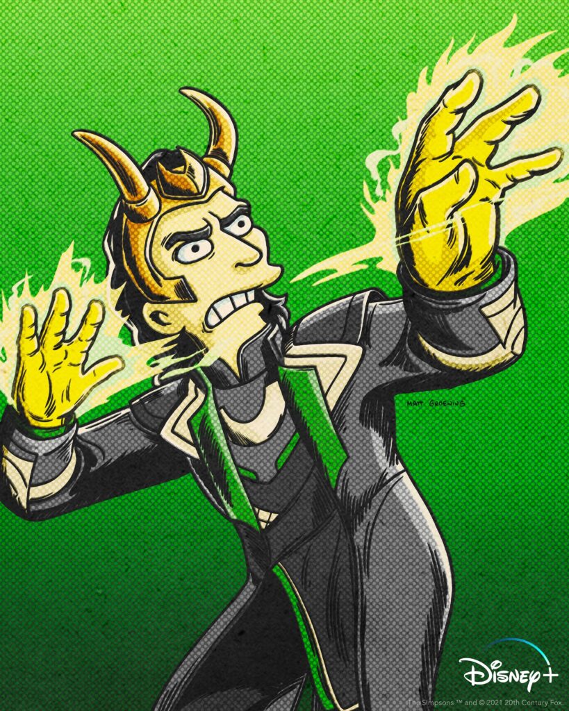 The Simpsons Assemble! Disney+ Brings Marvel Short with Loki to Stream