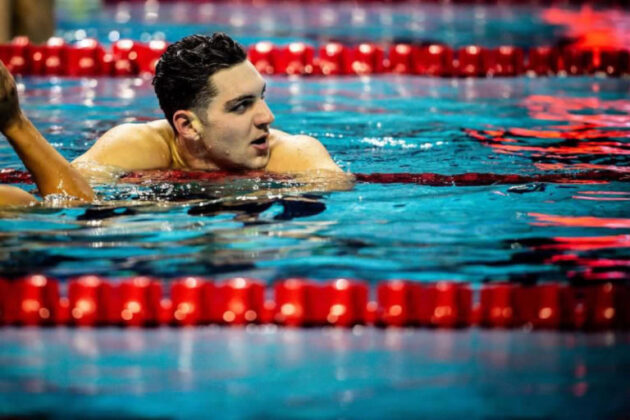 Jack Alexy wins the silver medal in the 100 meter freestyle at the 2023 ...