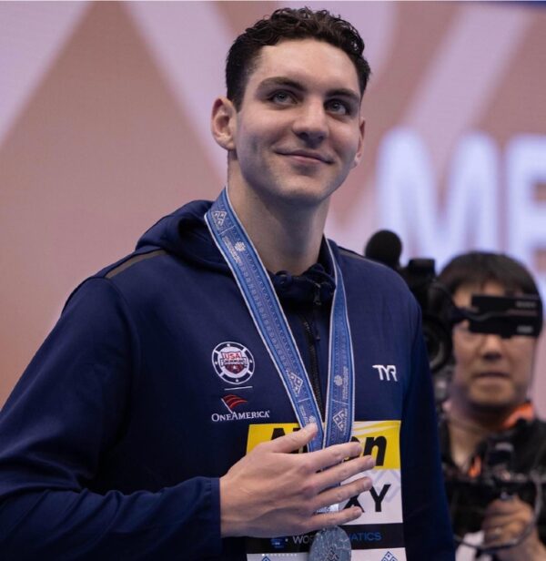 World champion swimmer Jack Alexy is featured on Power 98.5 Satellite ...